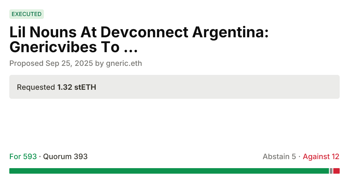 Lil Nouns At Devconnect Argentina: Gnericvibes To Rep As Ambassador And Lil Nouns Fashion ...